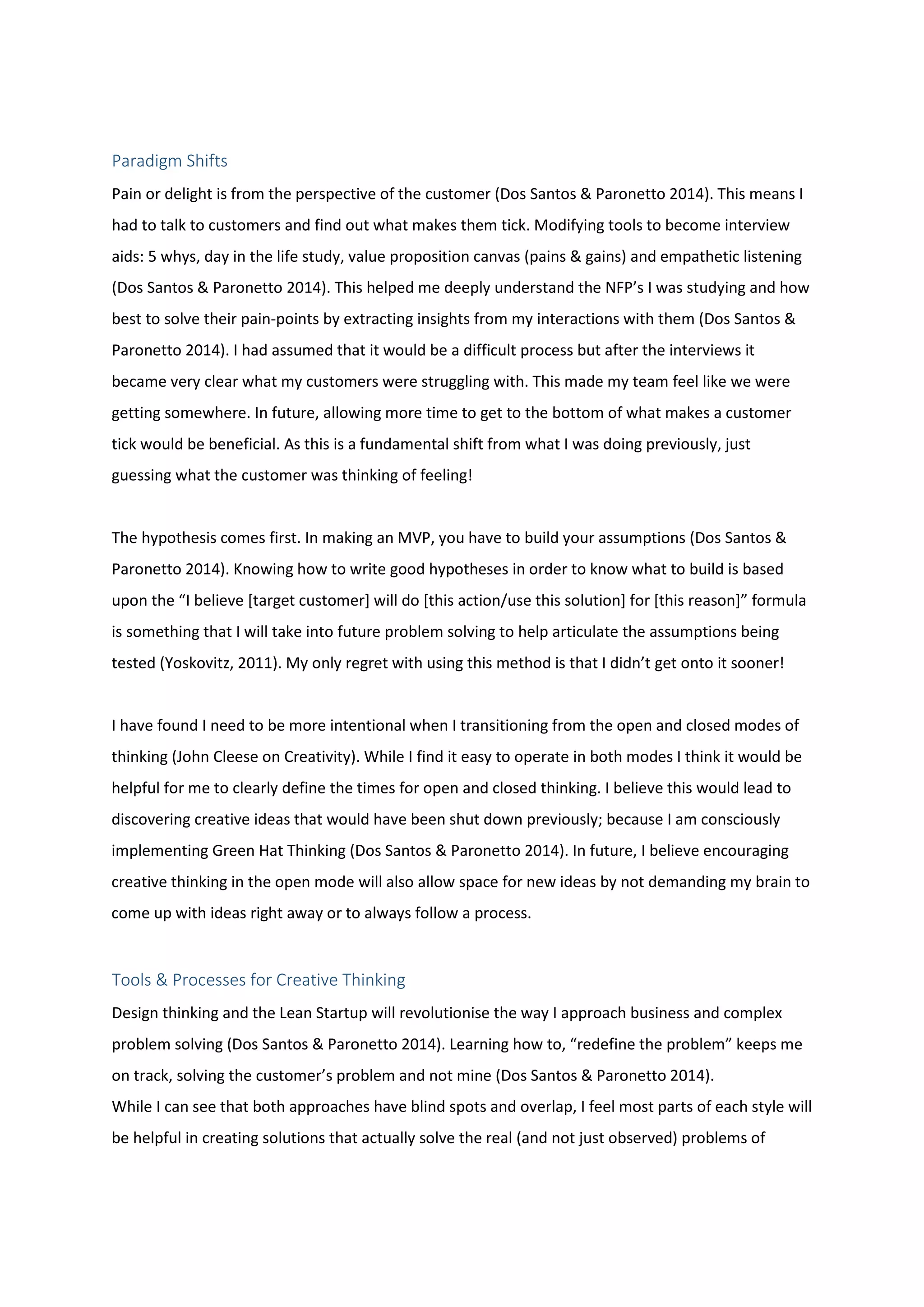 Reflective Essay on Creativity and Innovation | PDF