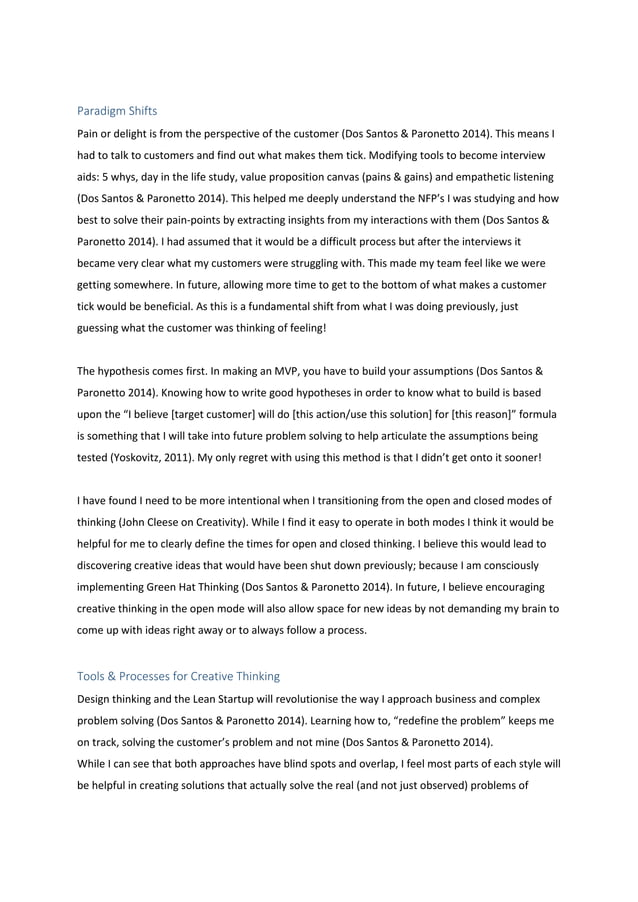 Reflective Essay on Creativity and Innovation | PDF