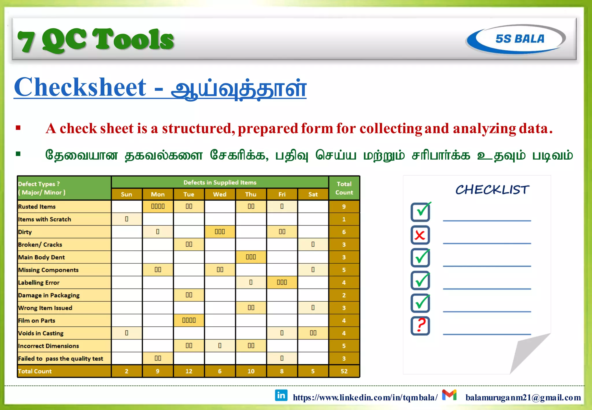 7 QC Tools - Tamil | PDF