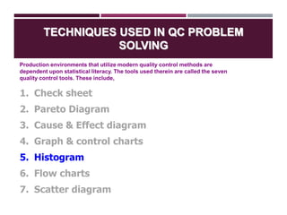 7 QC Tools ppt for presentation for training purpose | PPT