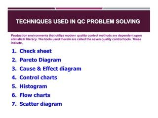 7 QC Tools ppt for presentation for training purpose | PPT