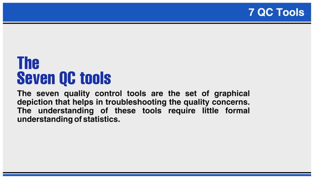 7 QC TOOLS PRESENTATION PPT | PDF | Technology & Computing