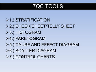 7 qc toools LEARN and KNOW how to BUILD IN EXCEL | PPT