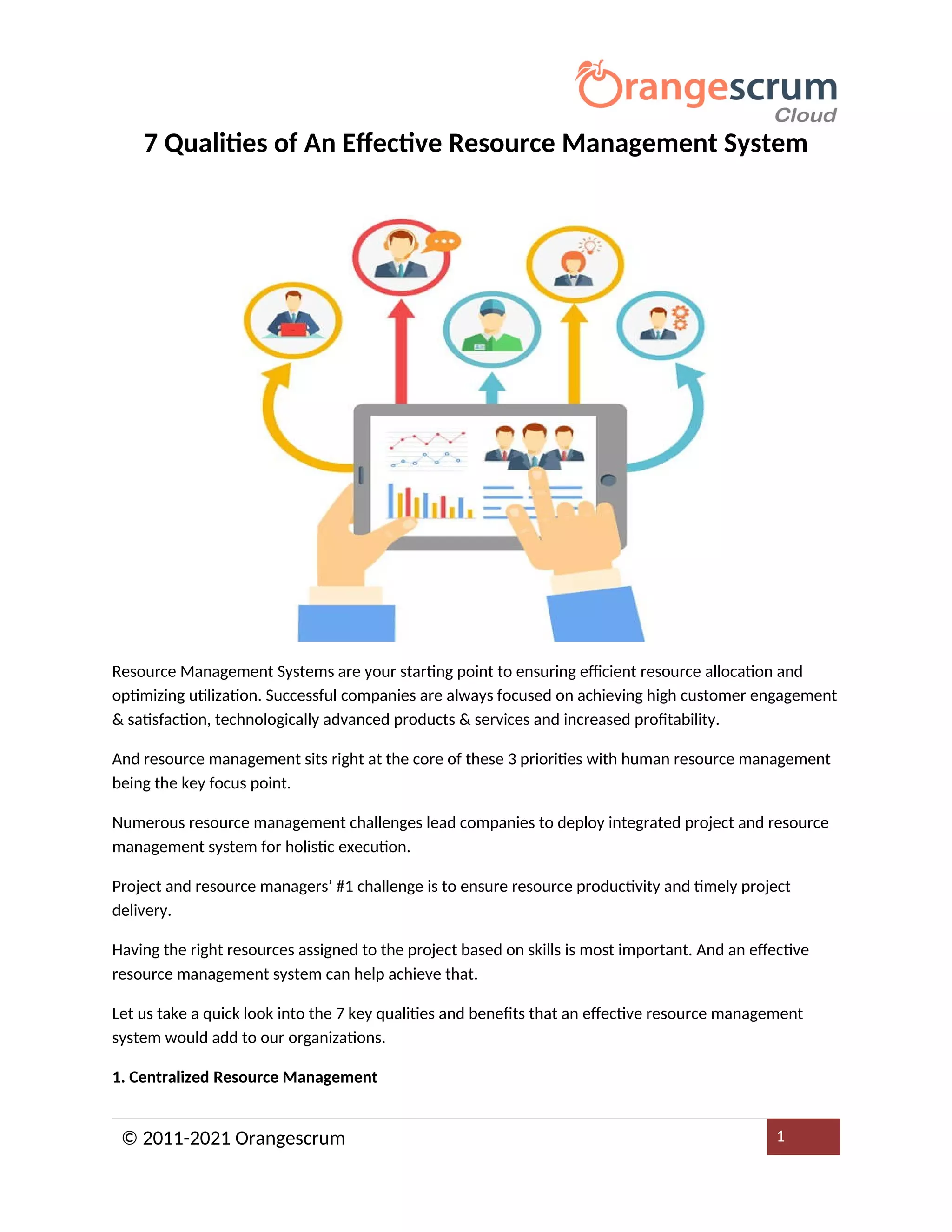 7 qualities of an effective resource management system | PDF