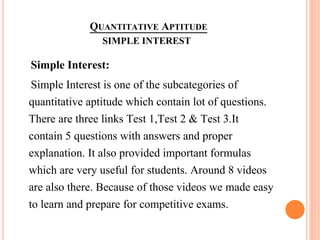 Simple Interest Problems | Simple Interest | JobzStore | PPTX ...