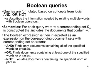 Information Retrieval QueryLanguageOperation.ppt | Search | Internet