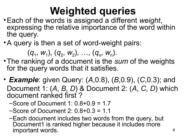 Information Retrieval QueryLanguageOperation.ppt | Search | Internet