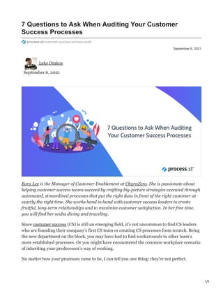 7 Questions to Ask When Auditing Your Customer Success Processes | PDF