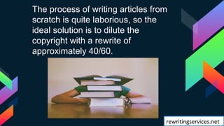 7 Quick Steps to Rewrite Article | PPT | Homework and Study | Education