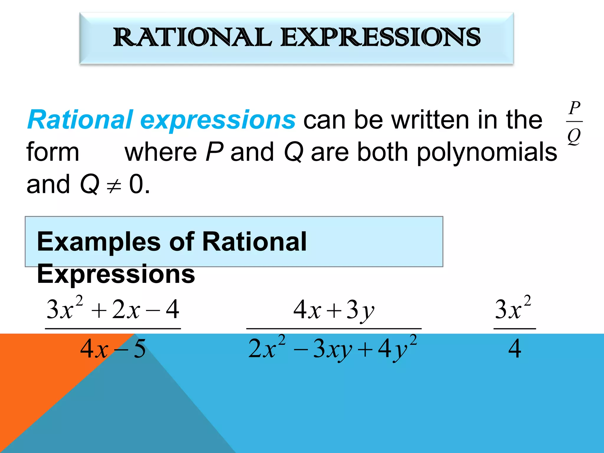 Rational Expressions | PPTX