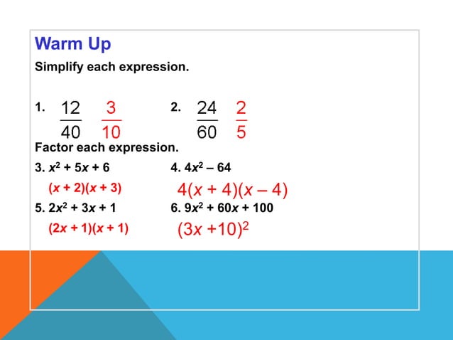 Rational Expressions | PPTX