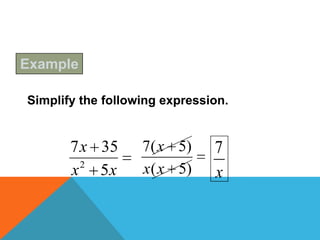 Rational Expressions | PPT