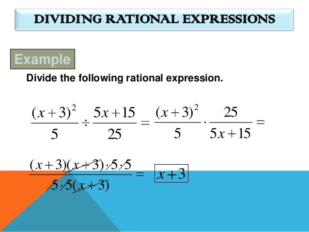 Division Of Rational Expression