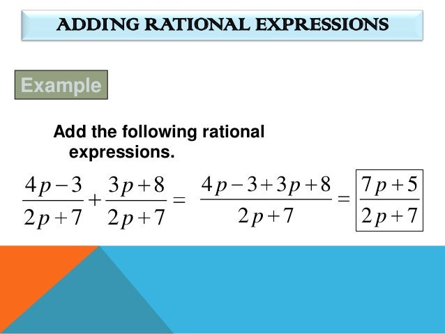 Rational Expressions
