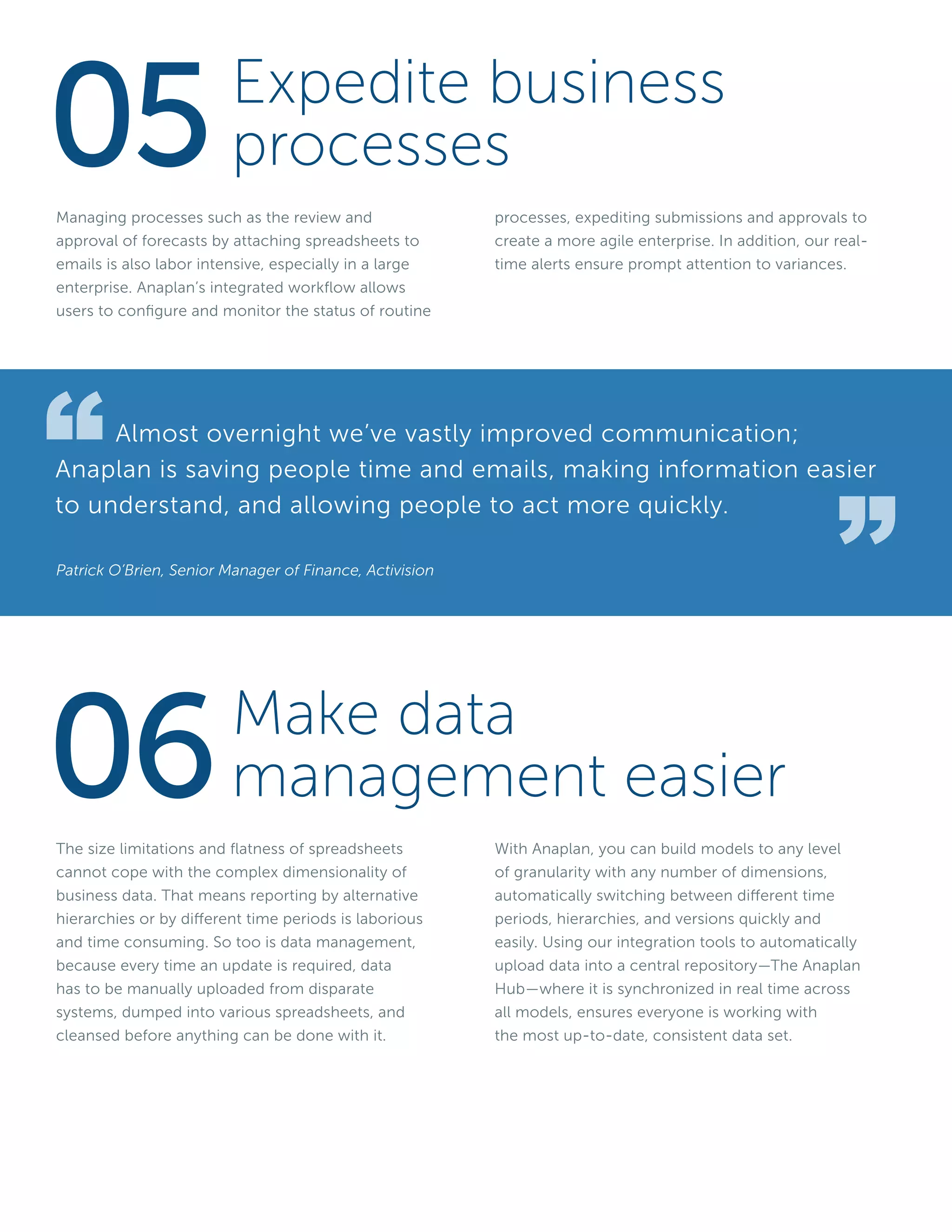 7 Reasons to Choose Anaplan | PDF