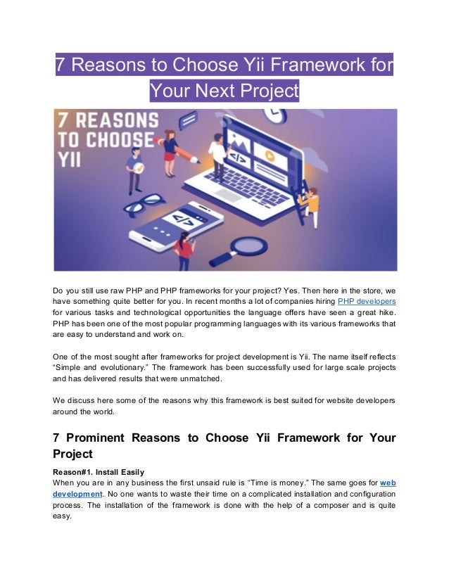 7 Reasons To Choose Yii Framework For Your Next Project