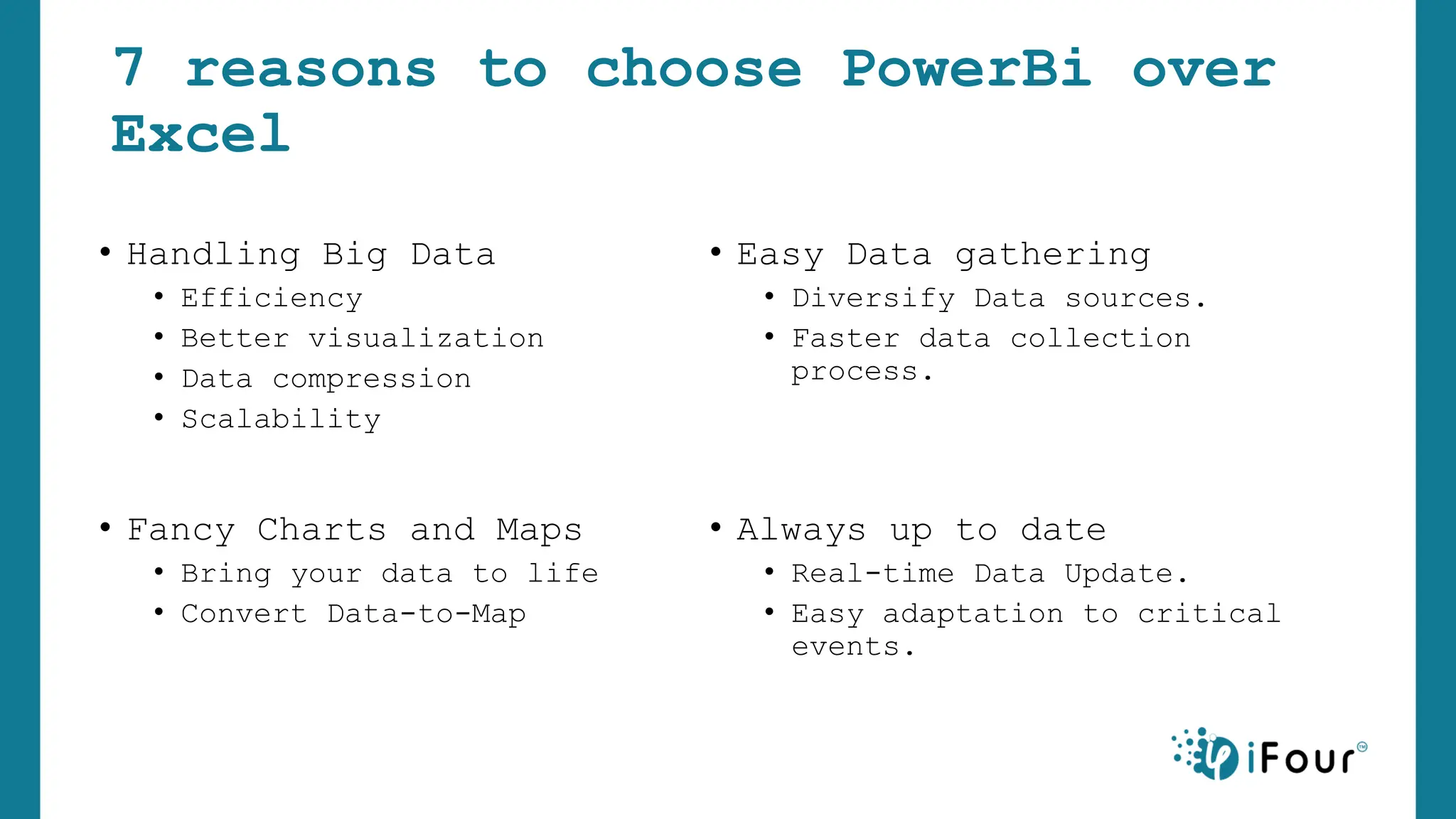 7 Reasons to Migrate from Excel to Power BI | iFour | PPT