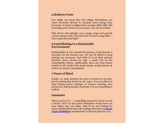 7 Reasons to Use Electronic Voltage Stabilizer.pptx.pptx