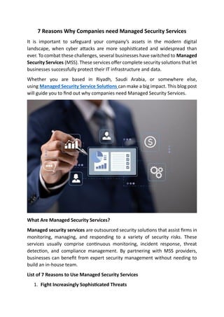 7 Reasons Why Companies need Managed Security Services.pdf