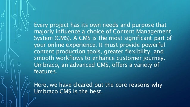 7 Reasons Why Umbraco CMS is the Best for Small Business | PPTX