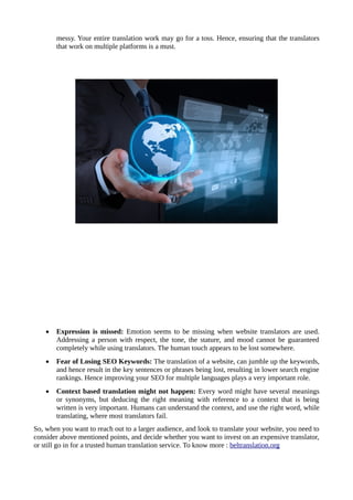 7 reasons why website translation is not working | PDF