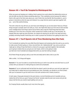 7 reasons why you can’t be friends with your ex after a break up | PDF