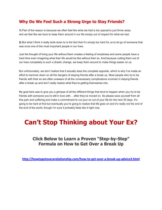 7 reasons why you can’t be friends with your ex after a break up | PDF