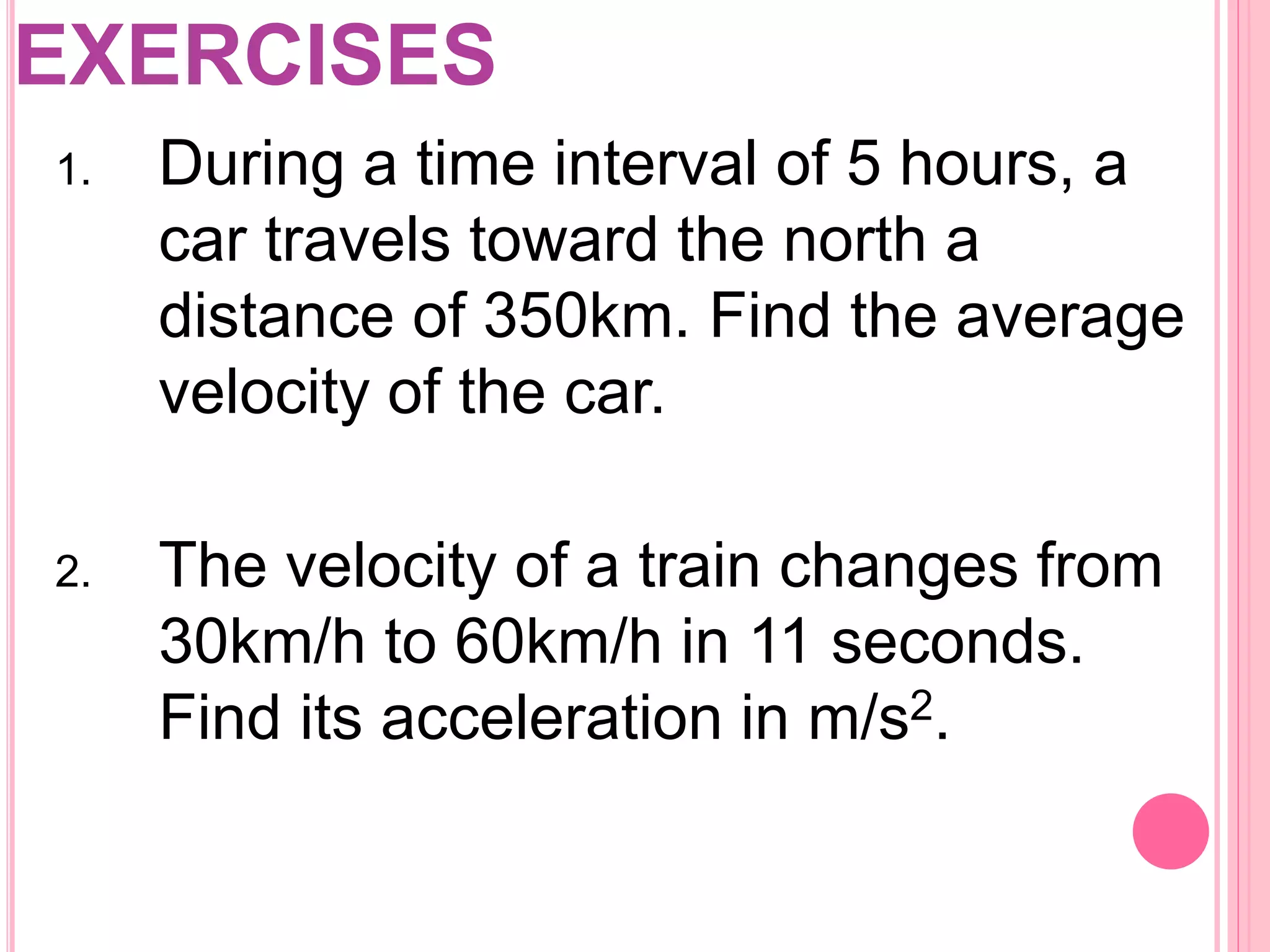 7 rectilinear motion | PPTX