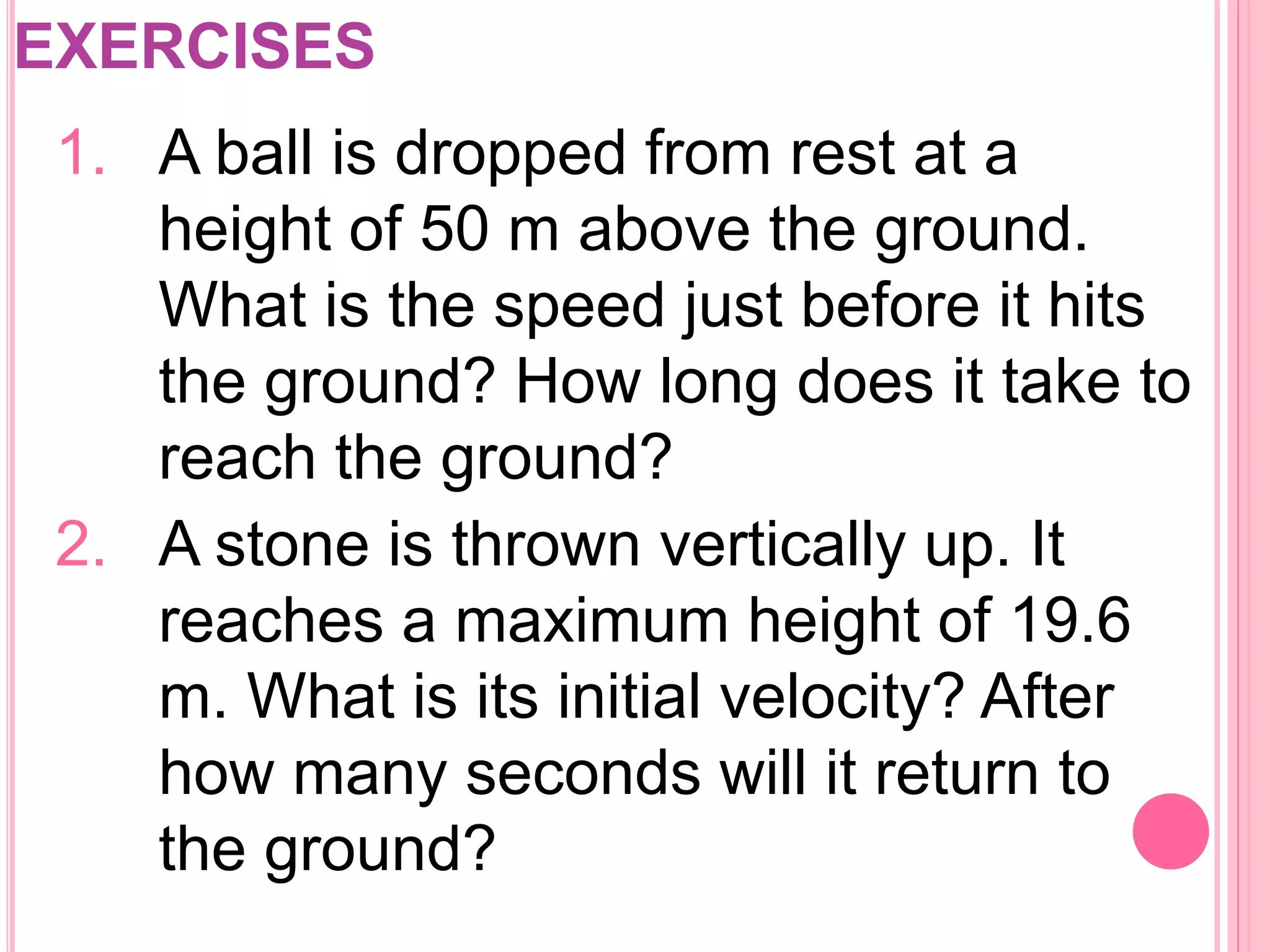 7 rectilinear motion | PPTX