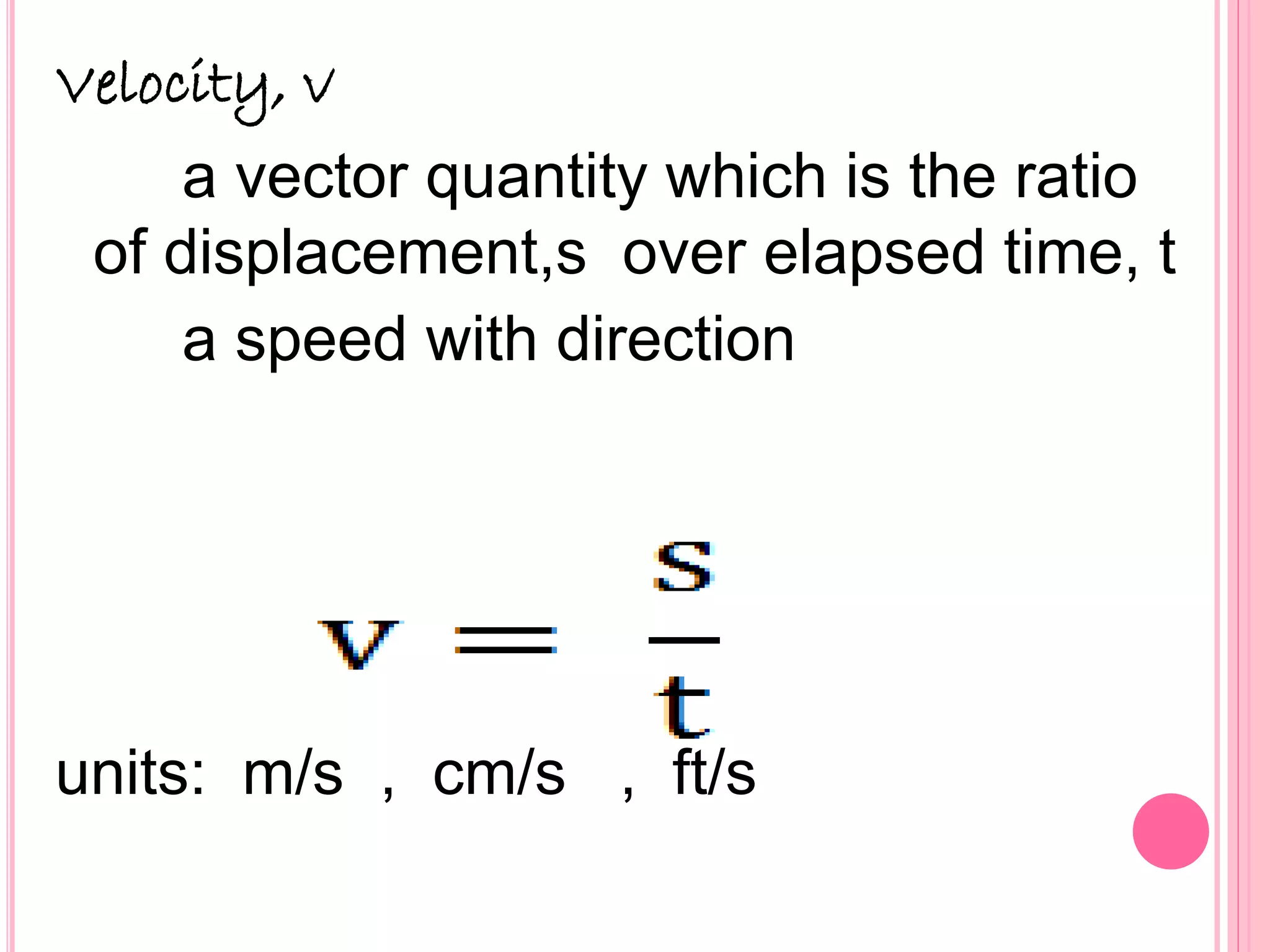 7 rectilinear motion | PPTX