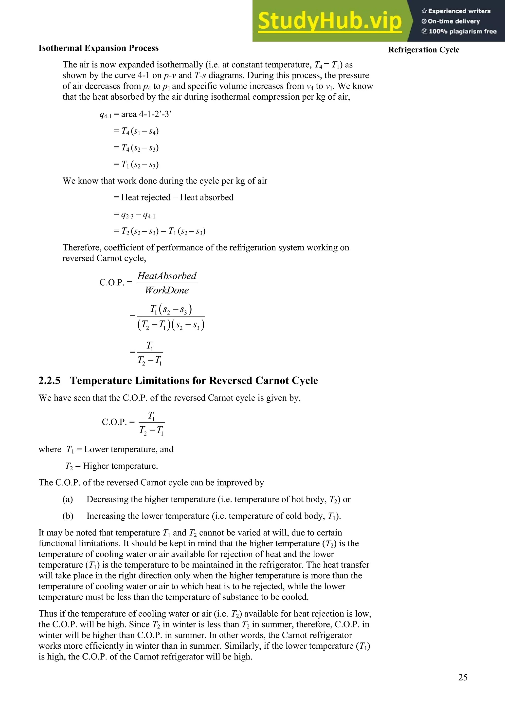 7 Refrigeration Cycle UNIT 2 REFRIGERATION CYCLE | PDF