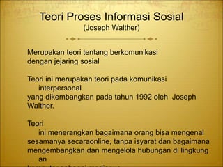 Membangun Hubungan Dalam Teori Komunikasi | PPT