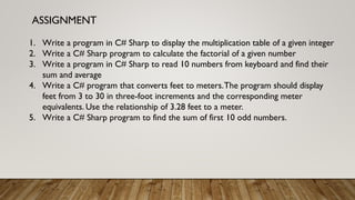 csharp repitition structures | PPT