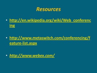 (7)review of a de technology (web conferencing) | PPTX | Web Conferencing | Computer Software ...