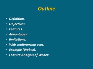 (7)review of a de technology (web conferencing) | PPTX | Web Conferencing | Computer Software ...