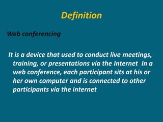 (7)review of a de technology (web conferencing) | PPTX | Web ...
