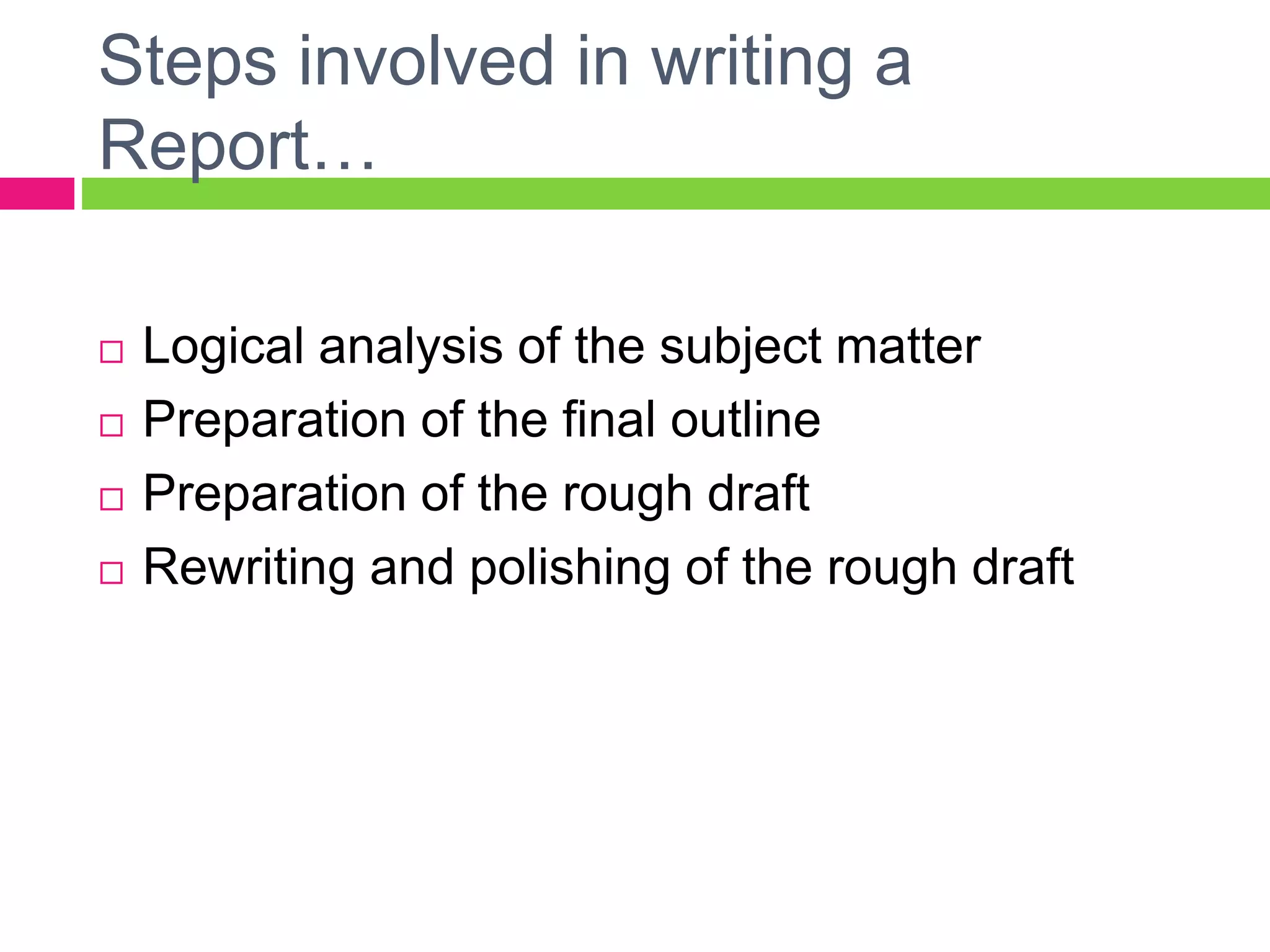 Research Methodology report writing | PPTX