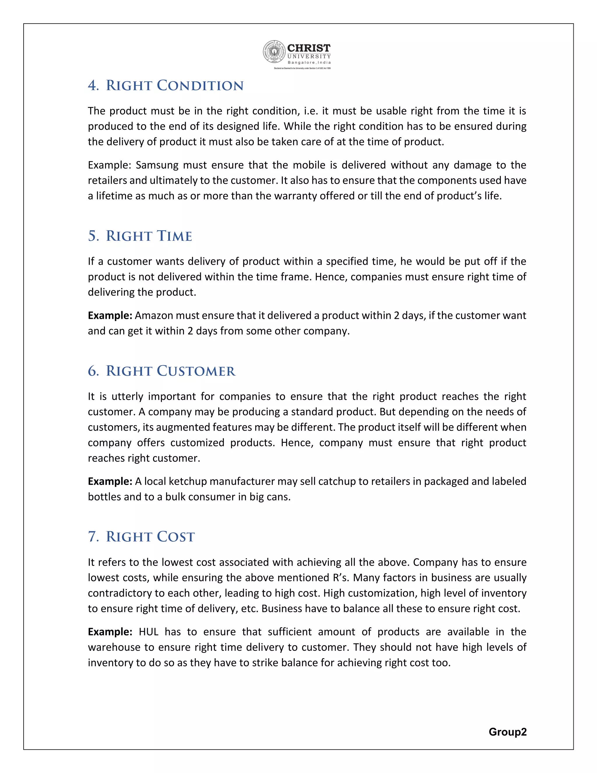 7 r's of logistics & 7 r's of Samsung Mobile in India | PDF