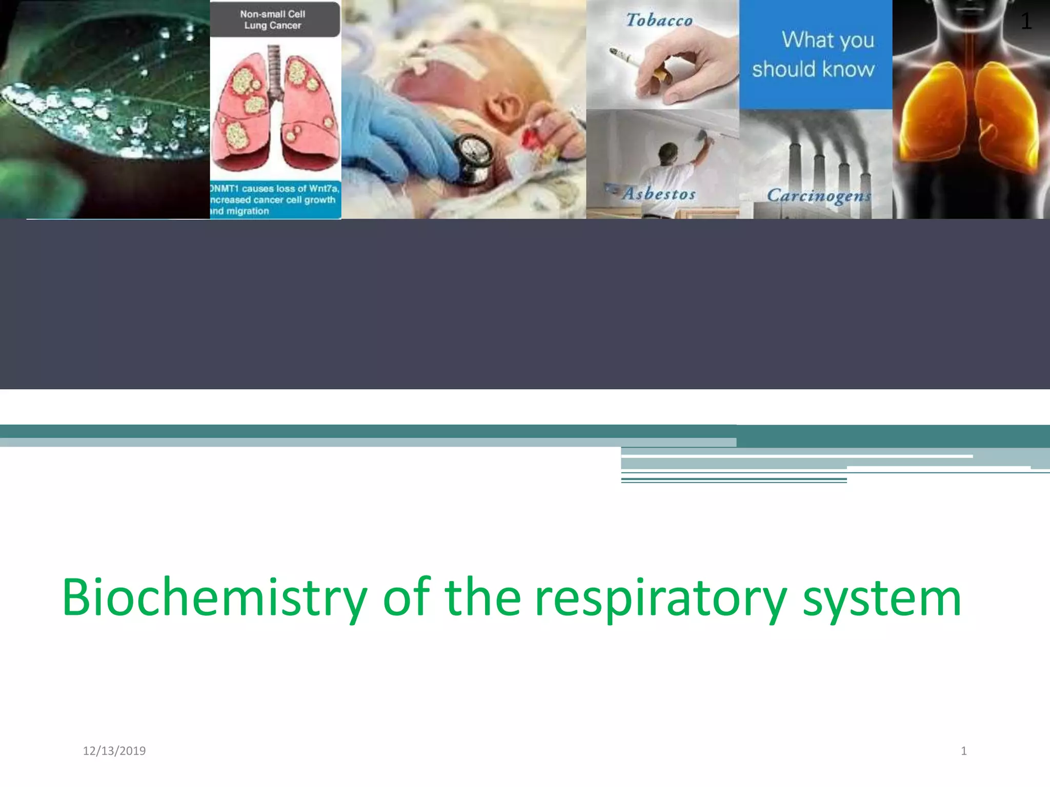 biochemistry of respiratory system | PPTX