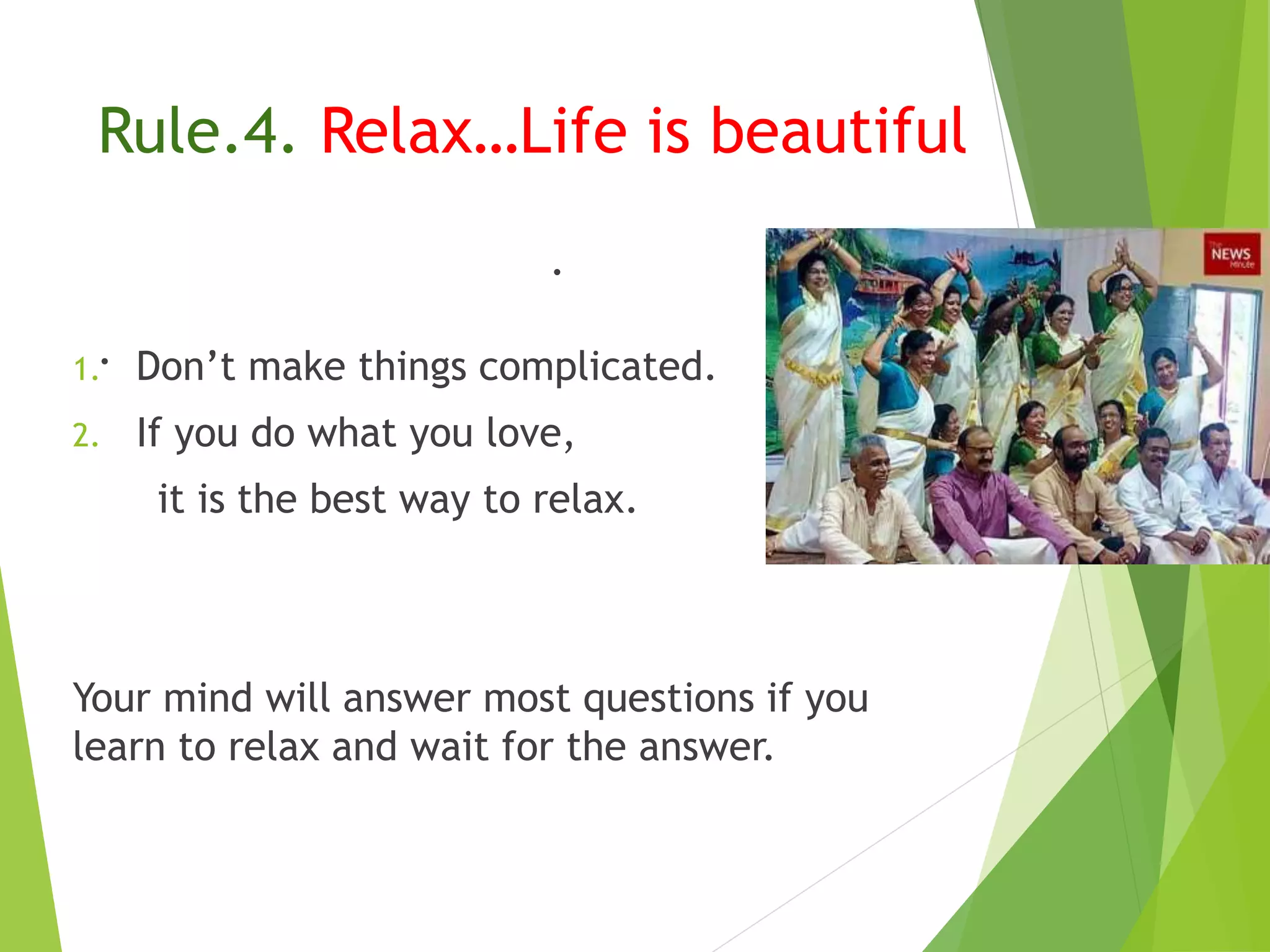 7 rules for ageing gracefully ppt from T James Joseph Adhikarathil | PPTX
