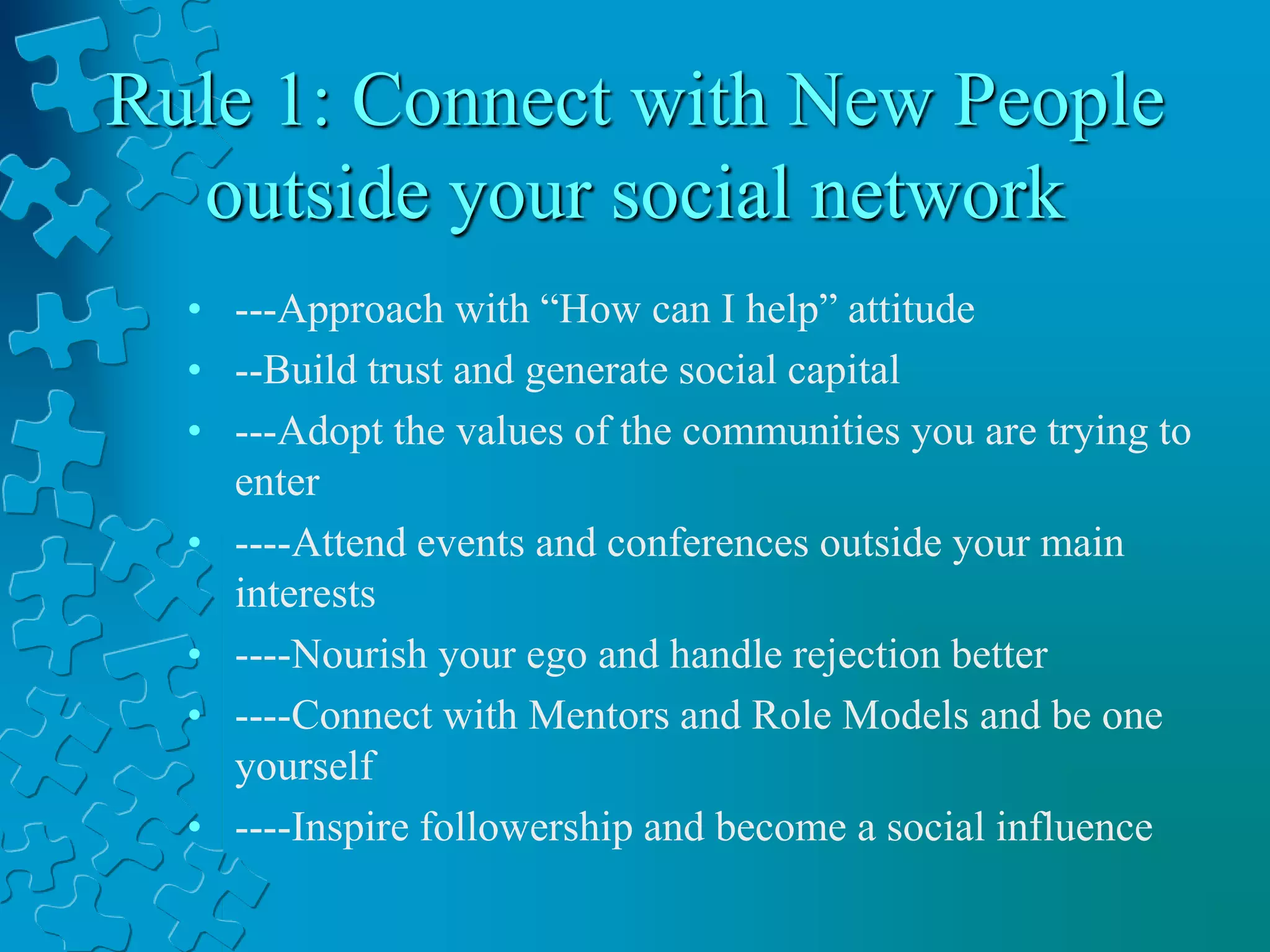 7 rules for connecting with wisdom inter active session | PPT