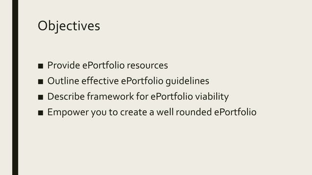 7 rules for effective eportfolios | PPT