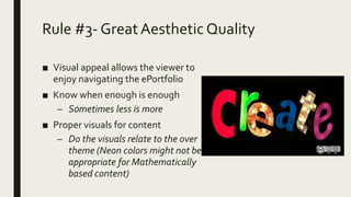 7 rules for effective eportfolios | PPT
