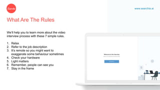 7 Rules For Video Interviews | PPTX | Resume Writing and Advice | Job ...
