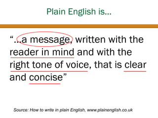 7 rules for writing in plain english | PDF