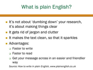 7 rules for writing in plain english | PDF