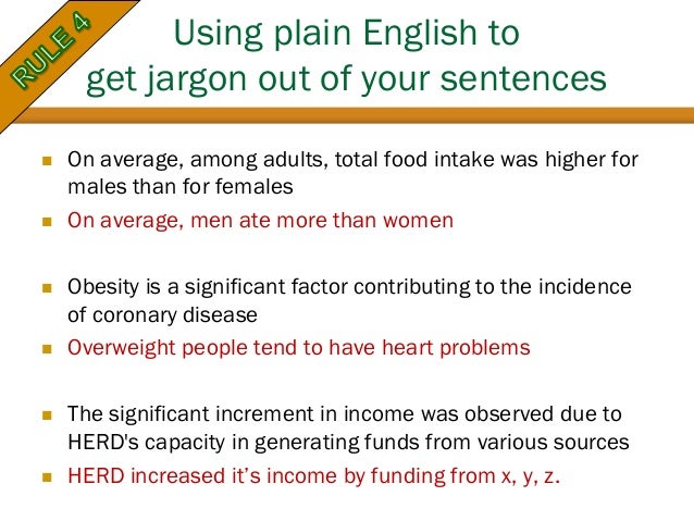 7 rules for writing in plain english