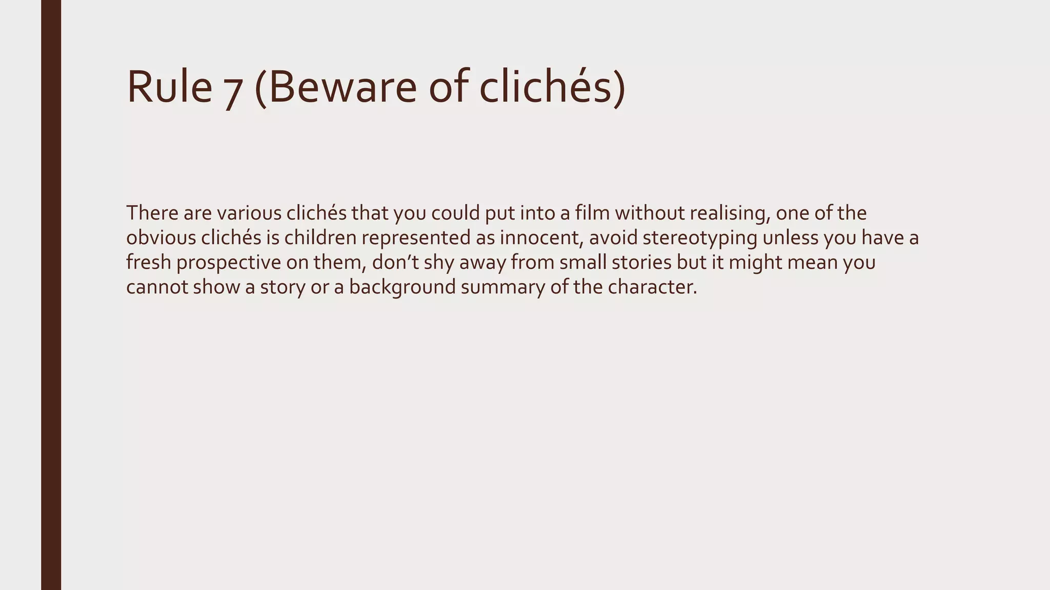 6 rules of film scripts | PPTX