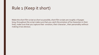 6 rules of film scripts | PPTX