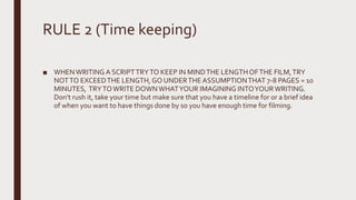6 rules of film scripts | PPTX